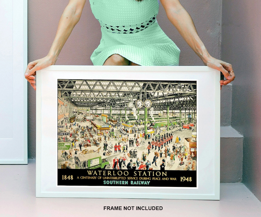 Reprint of a Vintage Travel Poster - Waterloo Station, London - Etsy