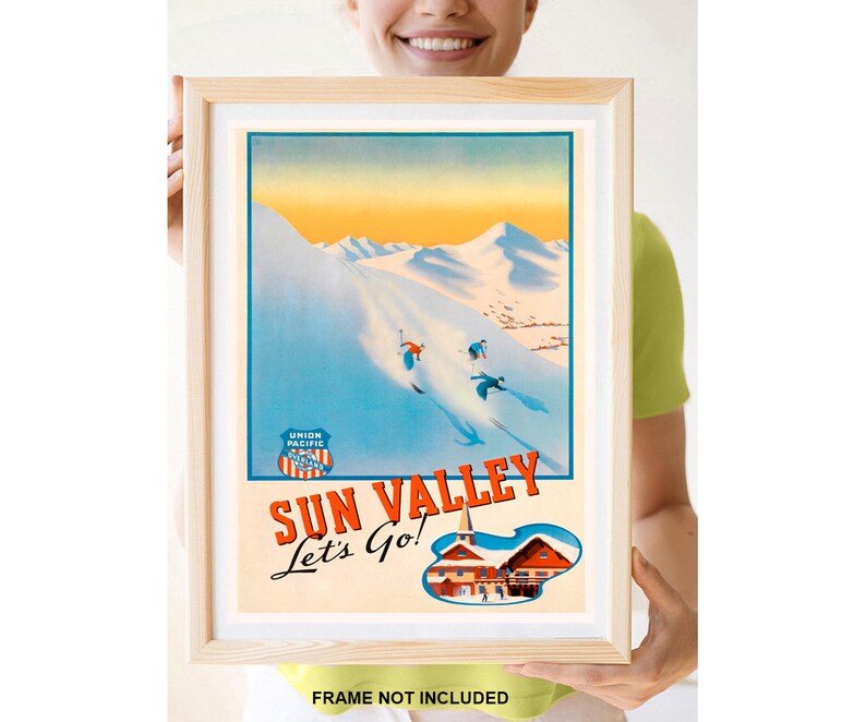 Reprint of a Vintage Travel Poster to Sun Valley Idaho - Etsy