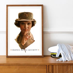 Reprint of the WW2 Propaganda Poster - Silence Means Security - Etsy