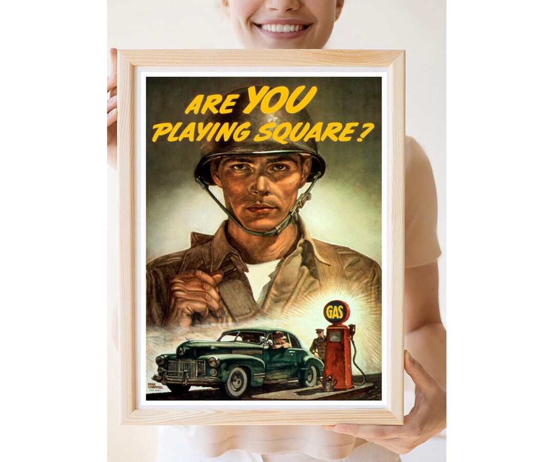 Reprint of "are You Playing Square" WW2 Propaganda Poster - Etsy