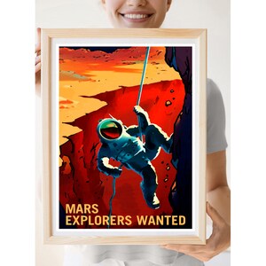 Reprint of a NASA Recruitment Poster - "mars Explorers Wanted" - Etsy