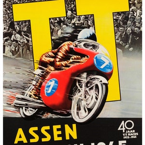 Reprint of a Vintage 1965 Dutch TT Racing Event Poster - Etsy