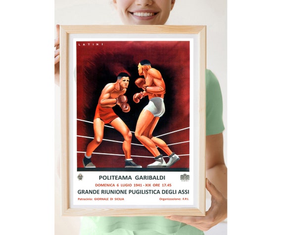 Reprint of a 1941 Vintage Italian Boxing Poster - Etsy