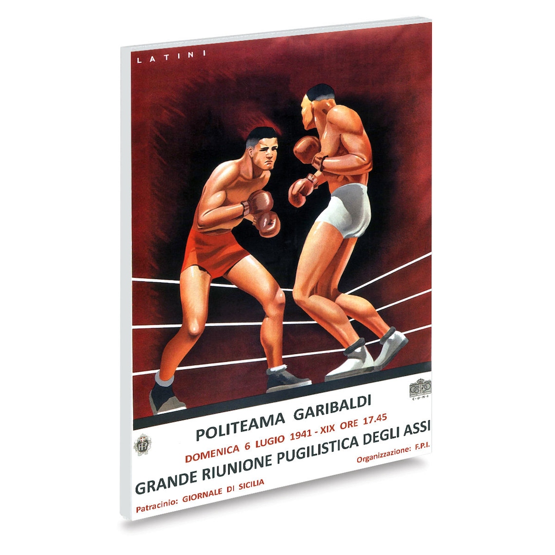 Reprint of a 1941 Vintage Italian Boxing Poster - Etsy