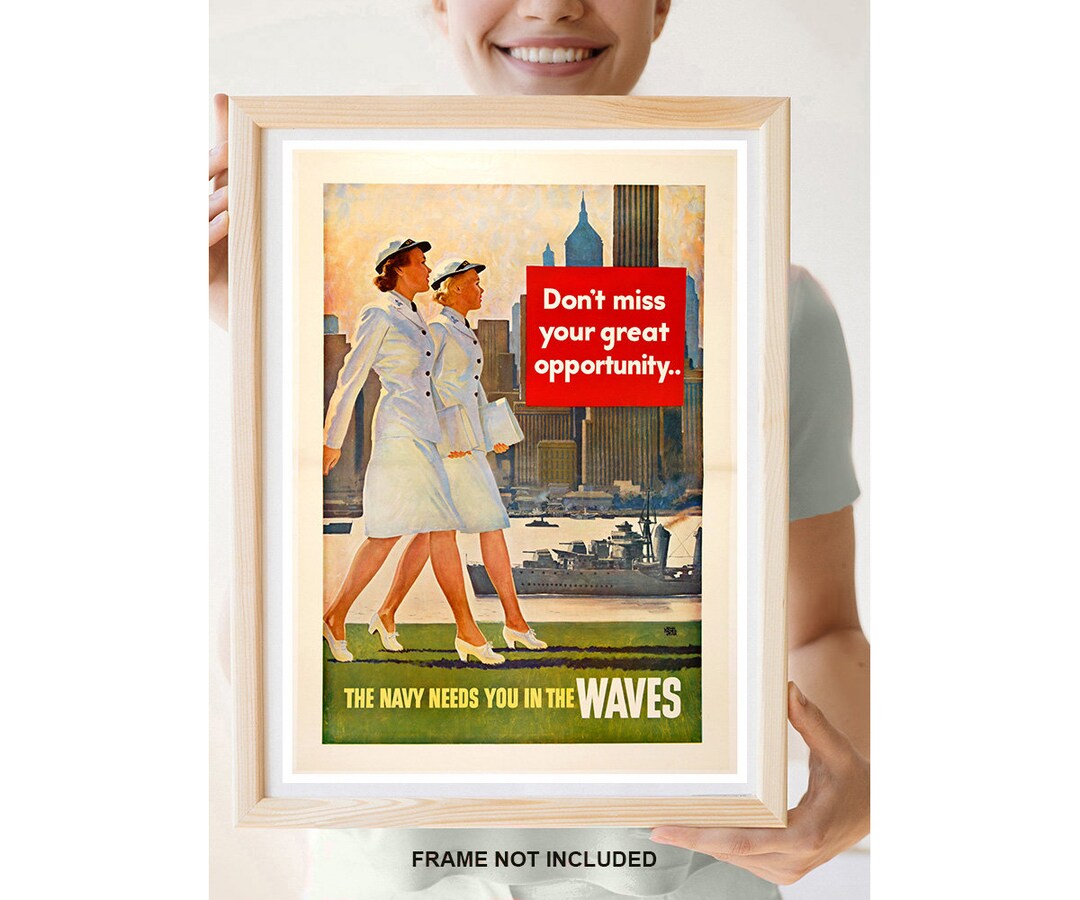 Reprint of a Vintage WW2 US Navy WAVES Recruiting Poster - Etsy