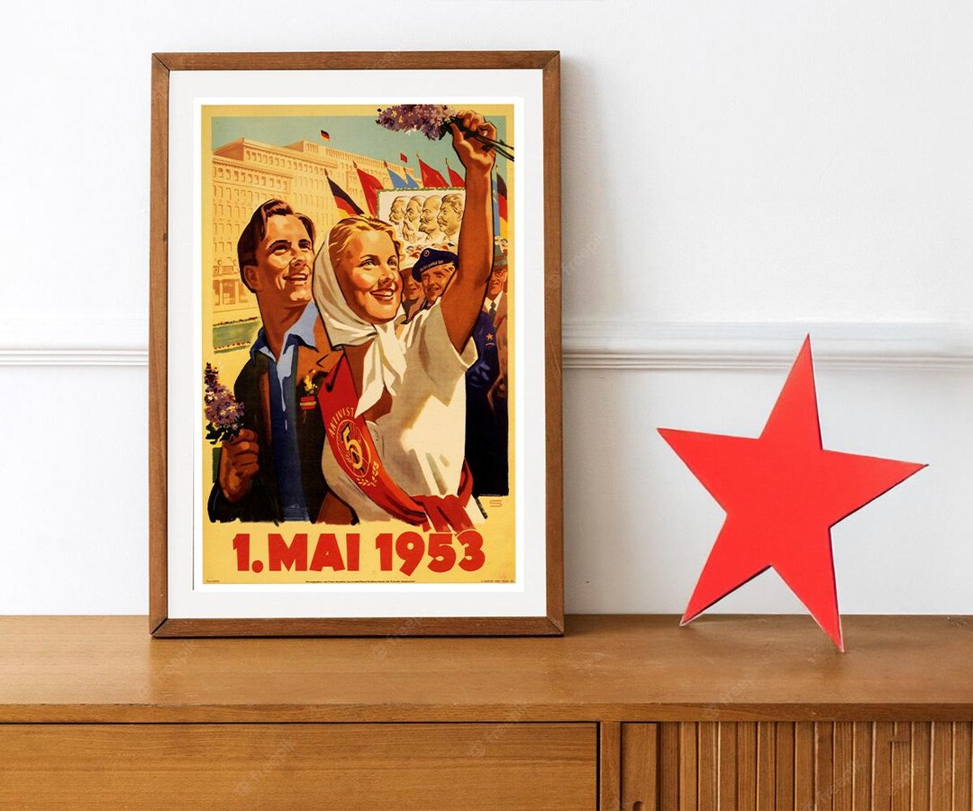 Reprint of a 1953 East German May Day Celebration Poster - Etsy