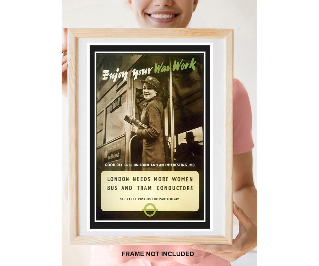 Reprint of a Vintage WW2 Female Recruiting Poster - Bus Conductor - Etsy