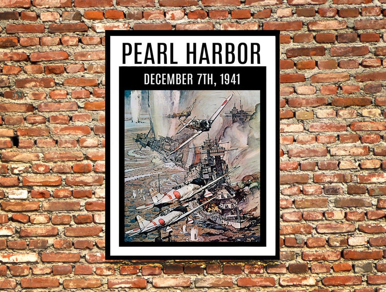 Reprint of a US WW2 Propaganda Poster Pearl Harbor | Etsy