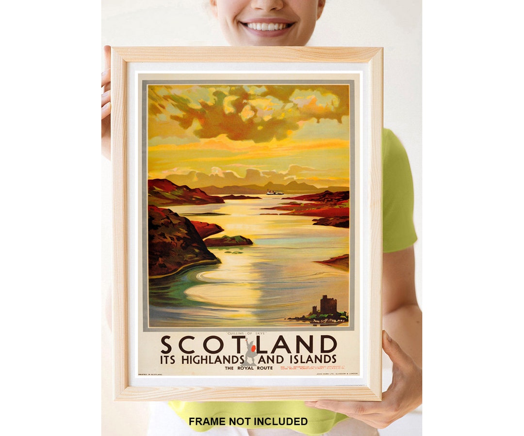 Reprint of a Vintage Travel Poster - Visit Scotland and the Highlands ...