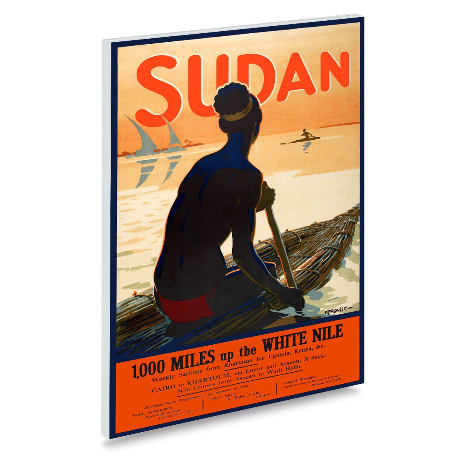 Reprint of a Vintage Travel Poster to the Sudan Africa - Etsy