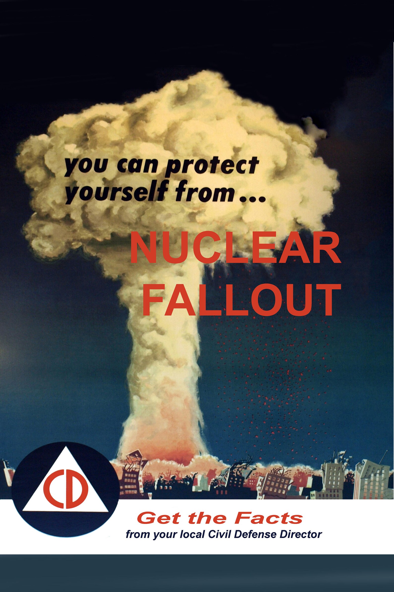 Reprint of a Civil Defense Nuclear Fallout Poster | Etsy