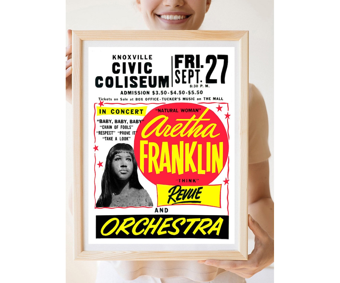 Reprint of the Vintage Music Venue Poster for Aretha Franklin - Etsy