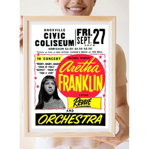 Reprint of the Vintage Music Venue Poster for Aretha Franklin - Etsy