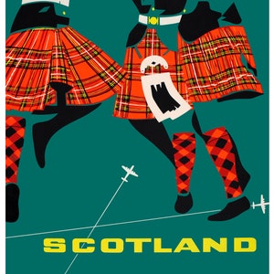 Reprint of a Vintage Travel Poster - Visit Scotland - Etsy