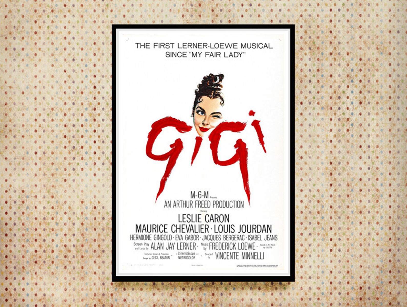 Reprint of the Vintage 1958 Movie Poster GiGi | Etsy