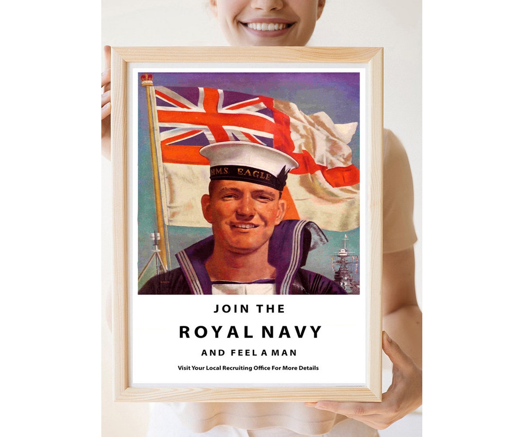 Reprint of a 1960s British Royal Navy Recruiting Poster - "join the ...