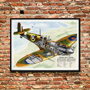 Reprint of a WW2 Propaganda Poster Britains New Spitfire | Etsy