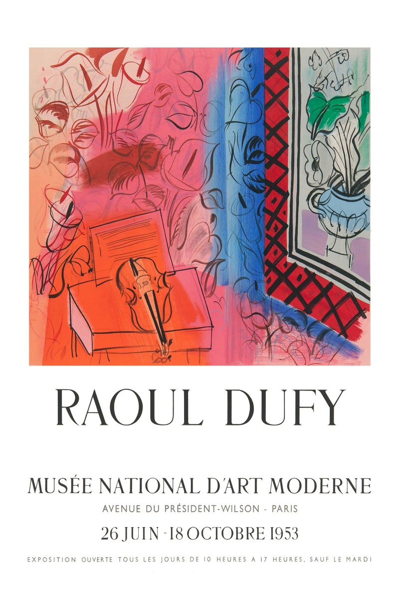 Reprint Of A 1953 Vintage French Exhibition Poster For Works Etsy