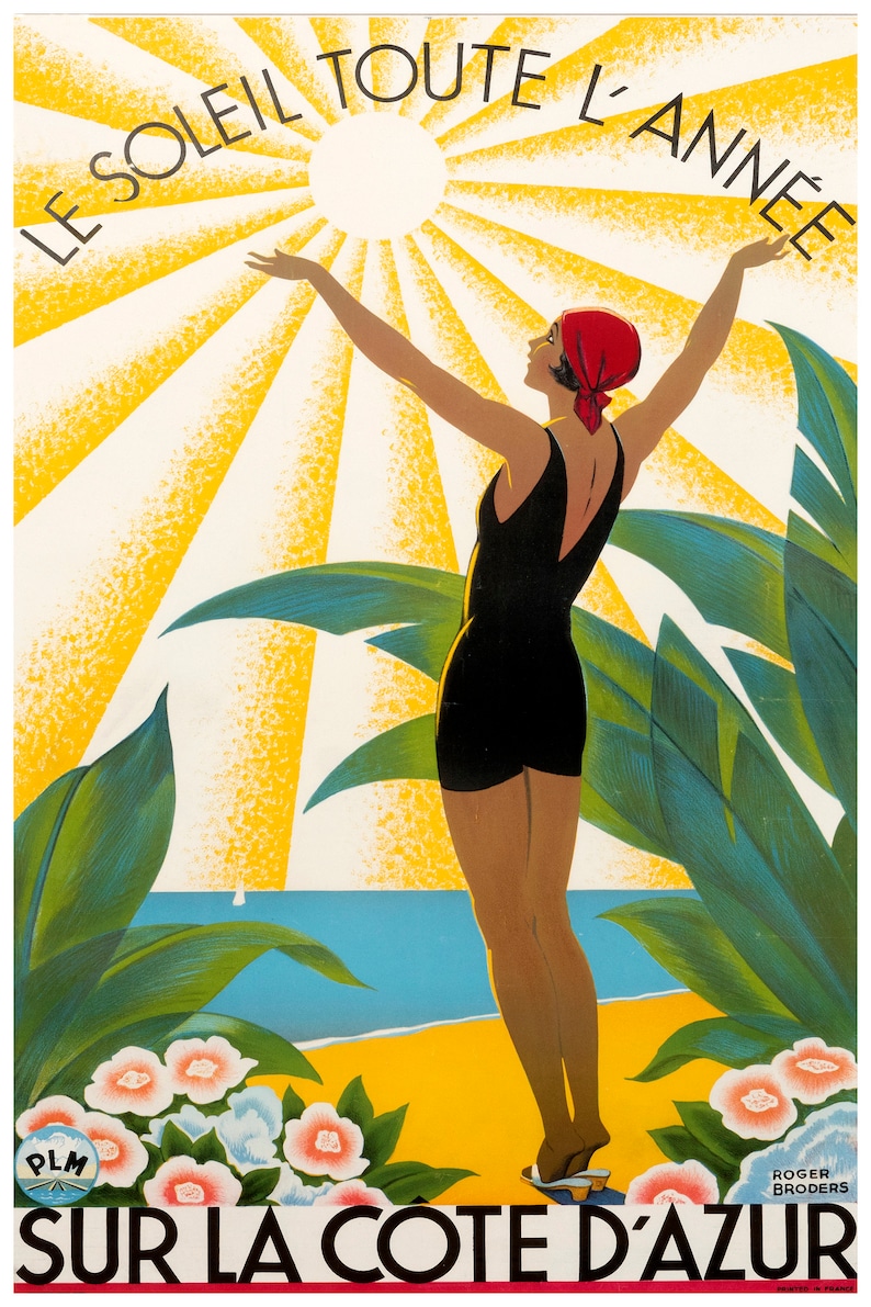 Reprint of a Vintage 1930s French Travel Poster Sur La Cote - Etsy