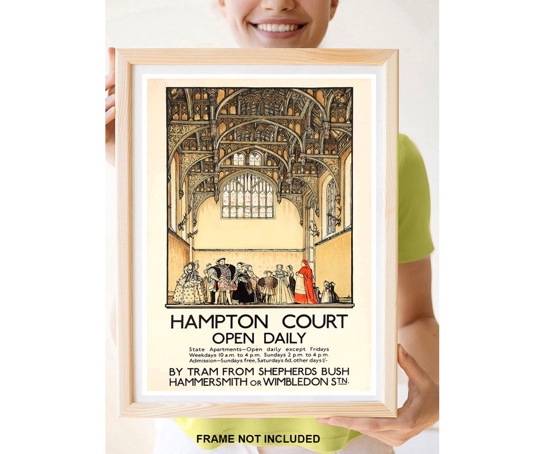 Reprint of a Vintage 1930s Travel Poster to Hampton Court, London - Etsy