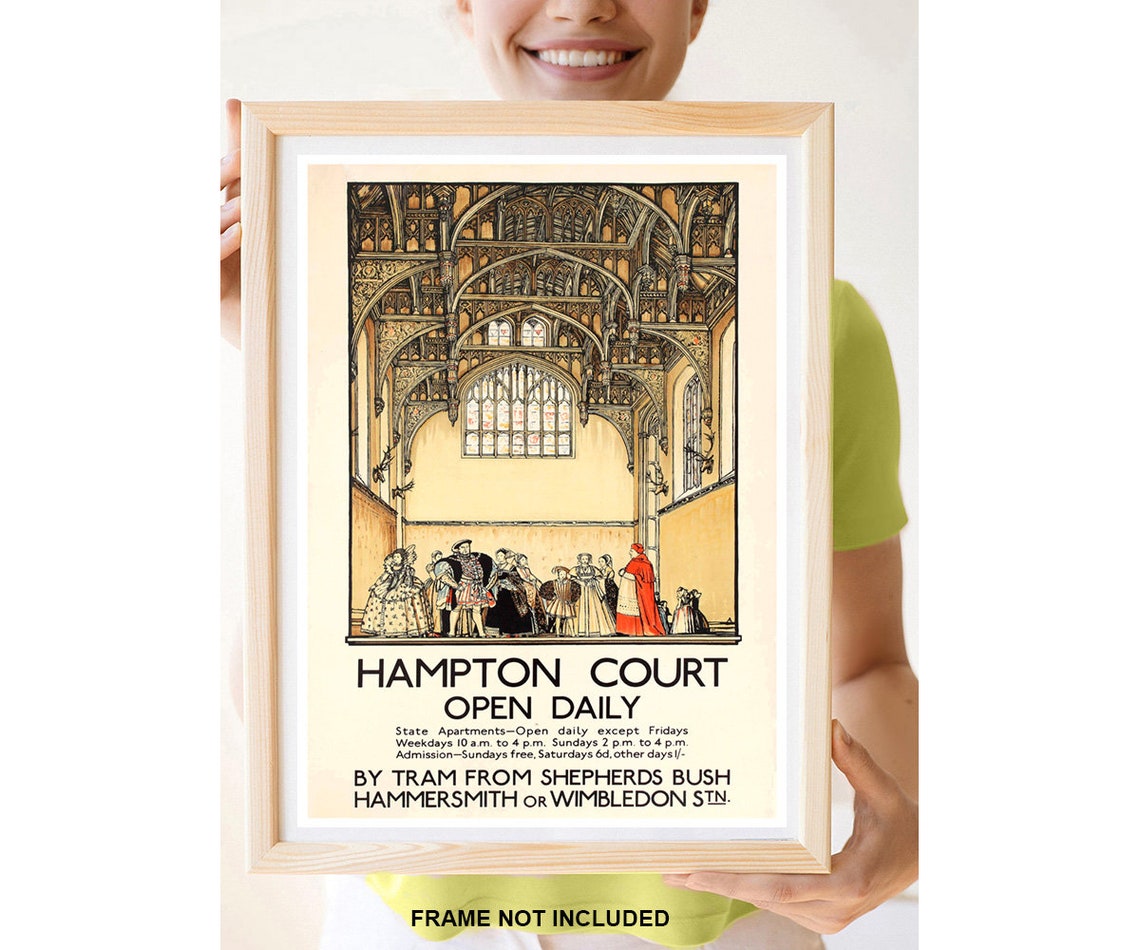 Reprint of a Vintage 1930s Travel Poster to Hampton Court - Etsy