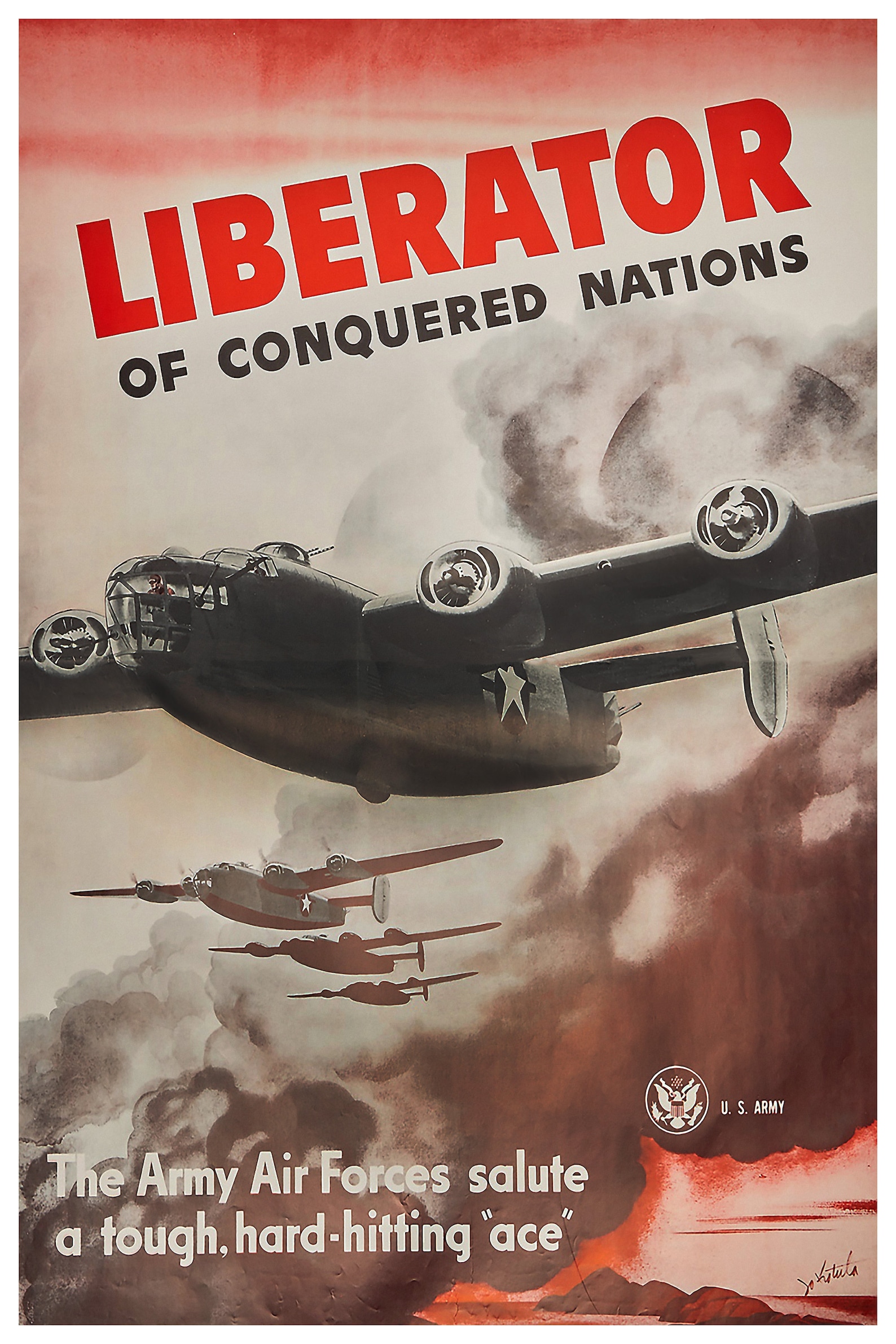 Reprint of a WWII US Army Air Force Propaganda Poster B24 | Etsy