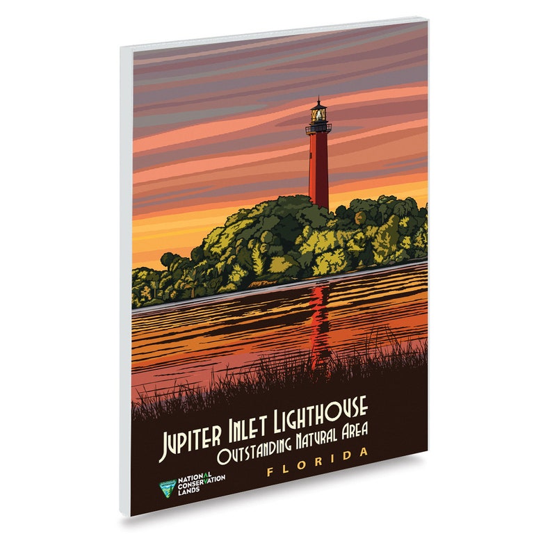 Reprint of a Vintage Travel Poster to Jupiter Inlet Lighthouse, Florida ...