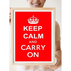 Reprint of the British WW2 Poster - Keep Calm and Carry On - Etsy