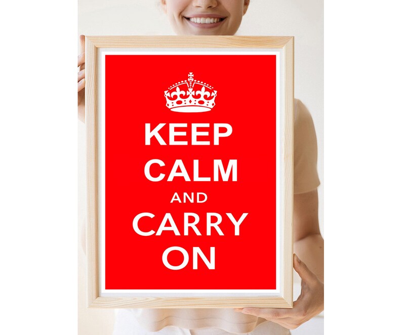 Reprint of the British WW2 Poster Keep Calm and Carry On - Etsy