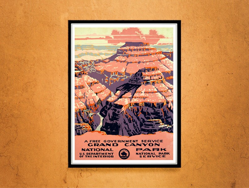 Vintage Grand Canyon National Park Poster Reprint | Etsy