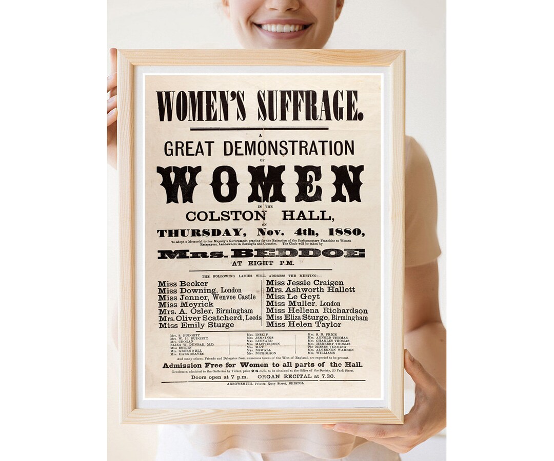 Reprint of a Vintage Political Poster for Womens Suffrage - **original ...