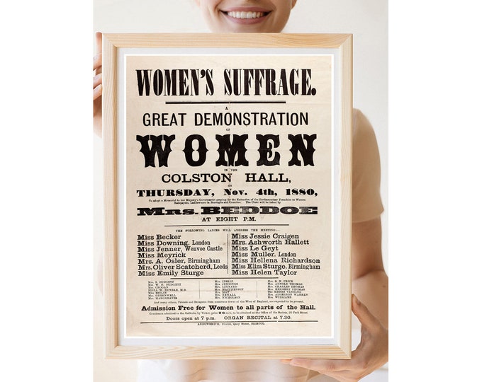 Reprint of a Vintage Political Poster for Womens Suffrage original ...