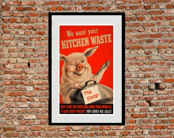 Reprint of a WW2 Food Rationing Chart Poster | Etsy