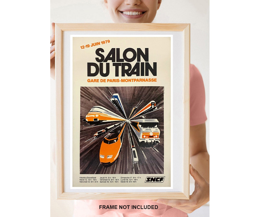 Reprint of a Vintage French Railway Poster - Salon Du Train - Etsy