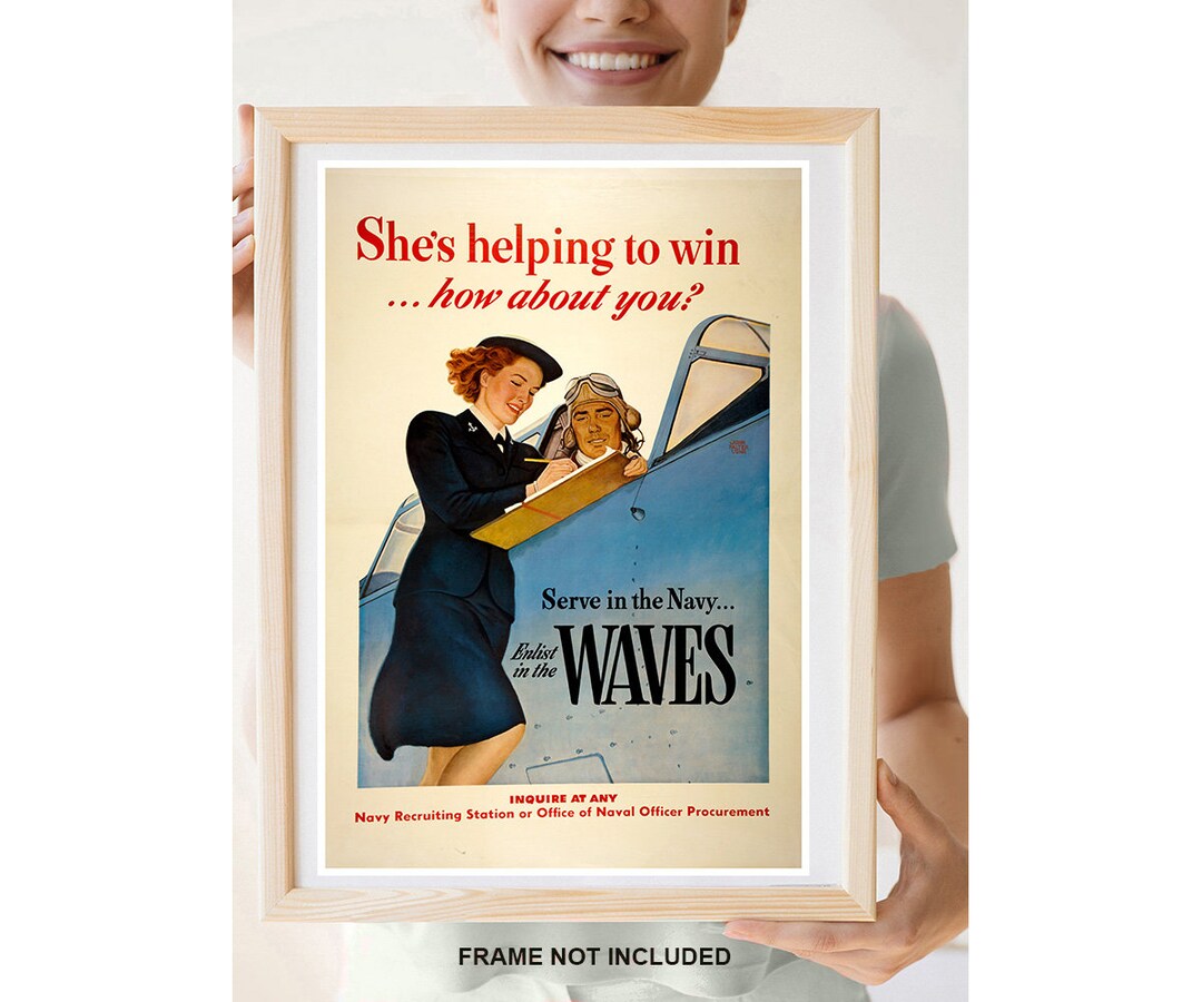 Reprint of a Vintage WW2 US Navy Waves Recruiting Poster - Etsy