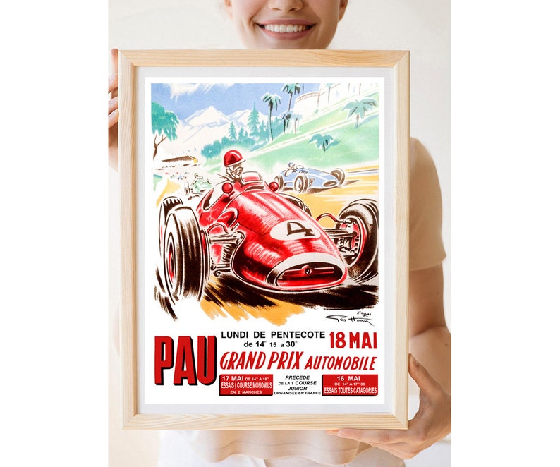 Reprint of a Vintage Pau Grand Prix Motor Racing Poster - Etsy