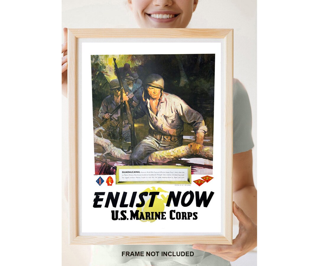 Reprint of a Vintage WW2 U.S. Marines Recruiting Poster - Etsy