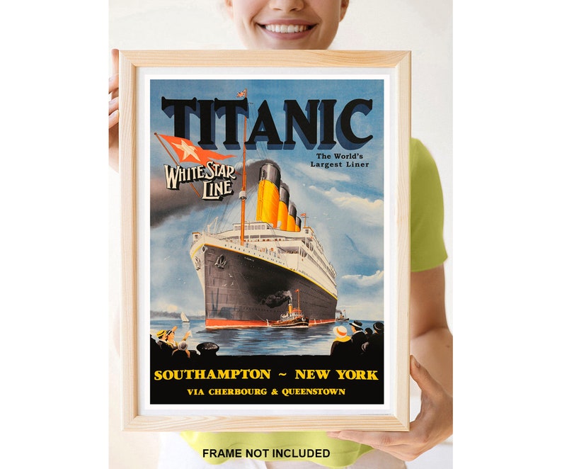 Reprint of a Vintage Travel Advertising Poster for the Titanic - Etsy