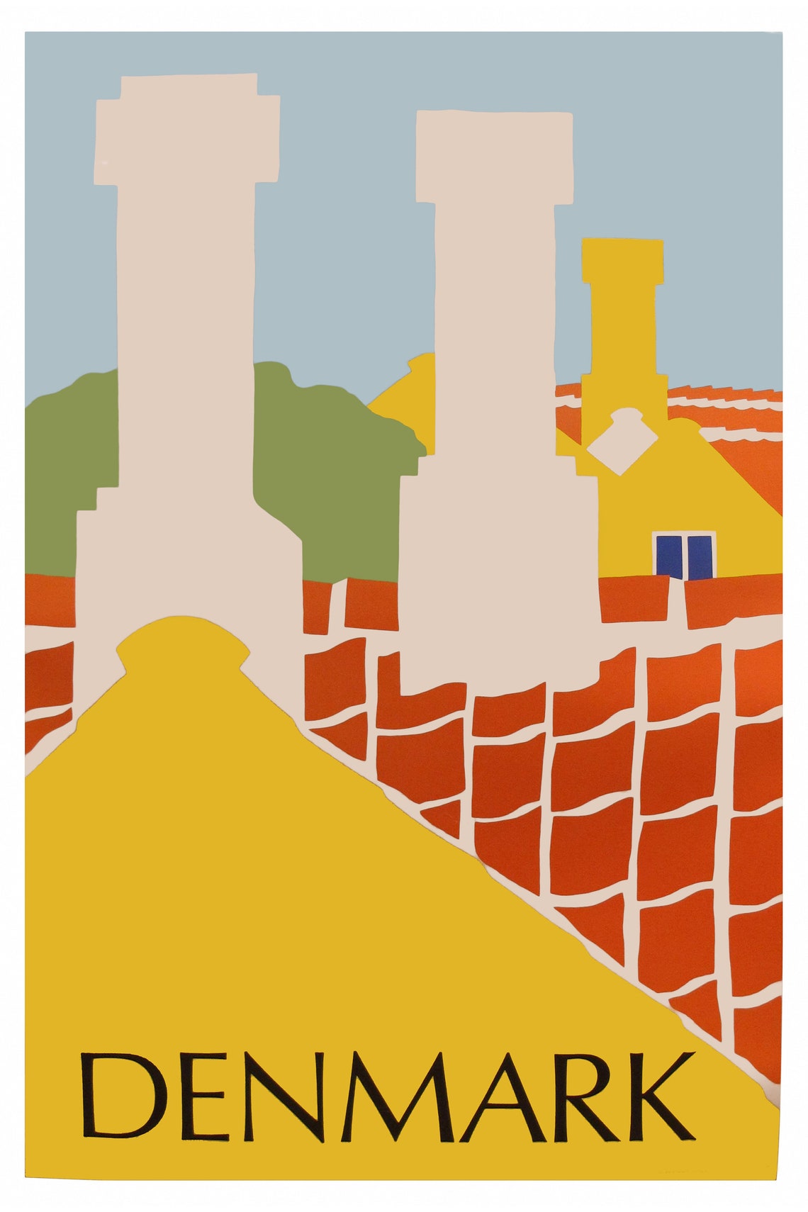 Reprint of the Vintage Travel Poster Denmark - Etsy