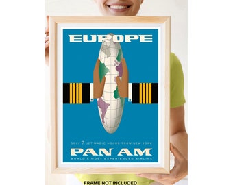 Pan Am Vintage Poster | Etsy