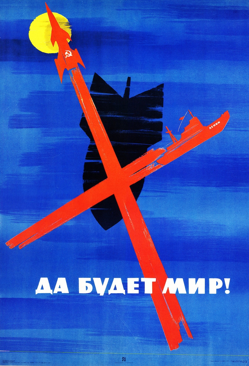 Reprint of an Old Soviet Anti-nuclear War Propaganda Poster - Etsy