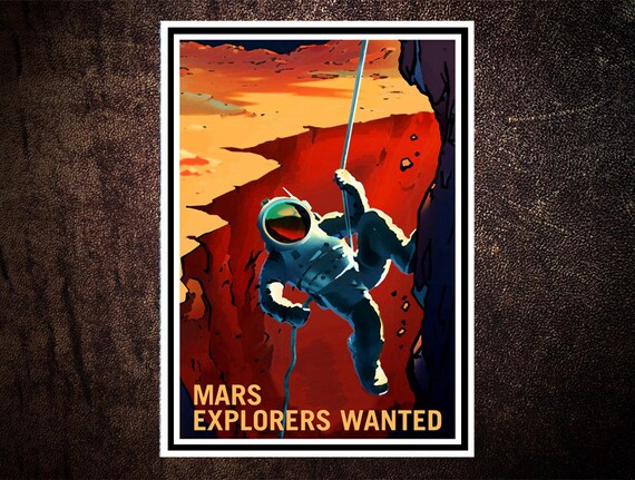 Reprint of a NASA Recruitment Poster mars Explorers | Etsy