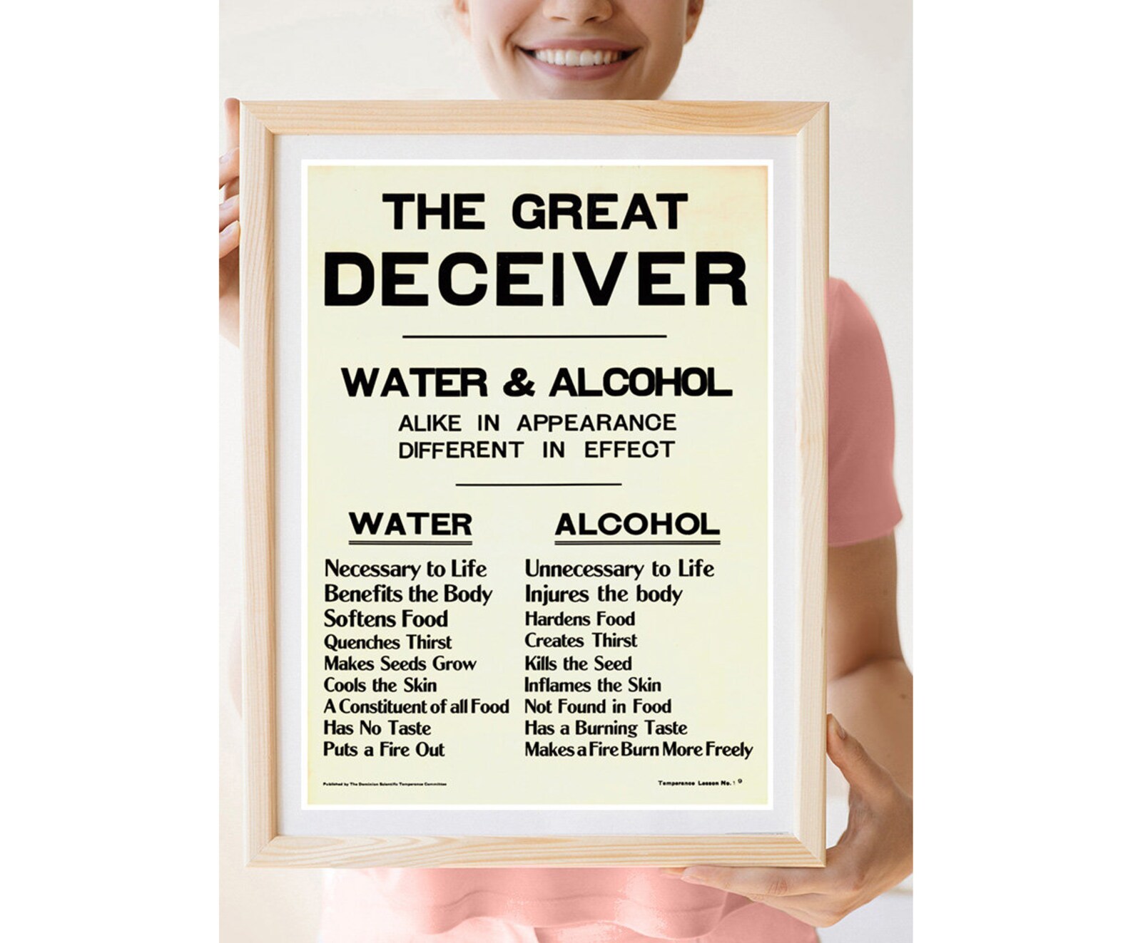 Reprint of the Great Deceiver Temperance Poster - Etsy