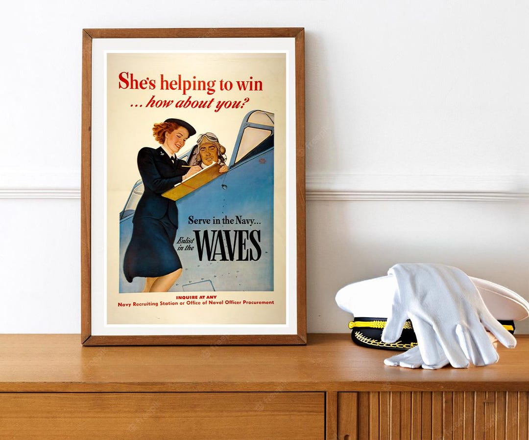 Reprint of a Vintage WW2 US Navy Waves Recruiting Poster - Etsy