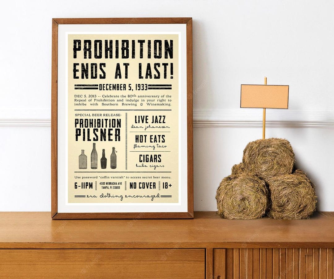 Reprint of the "prohibition Ends at Last" Poster - 1933 - Etsy