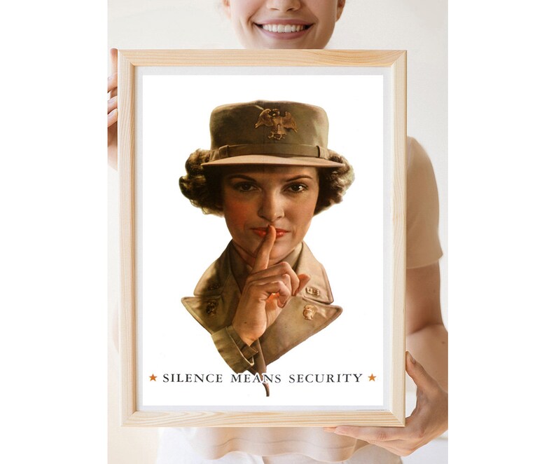 Reprint of the WW2 Propaganda Poster Silence Means Security - Etsy
