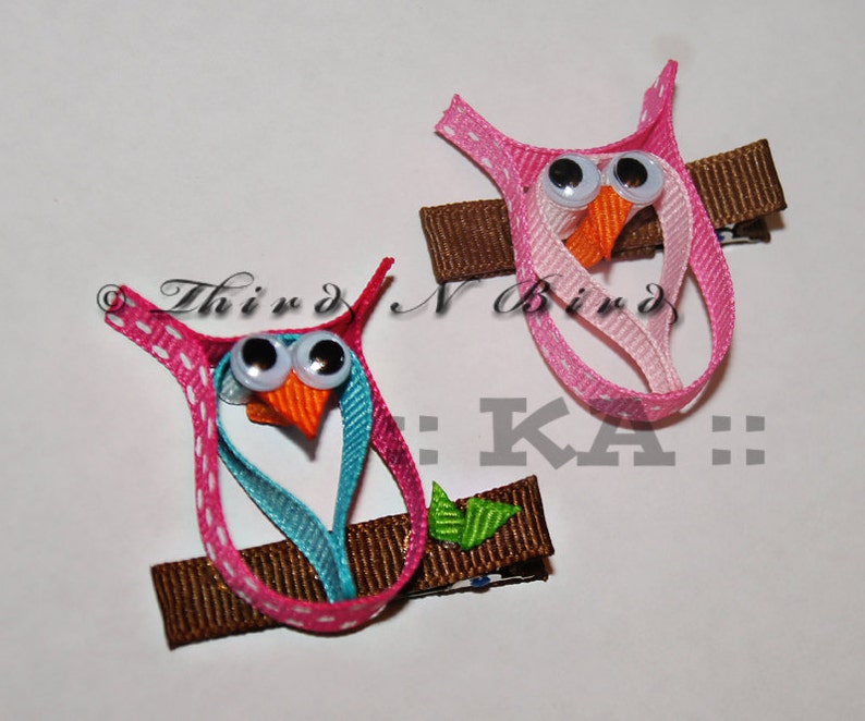 Owl Bird Hair Clip Ribbon Sculpture Instruction Set - Etsy