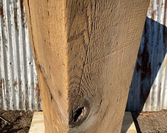 Distressed Rustic Decor, Barn Beam Side Table, Reclaimed Plant Stand ...