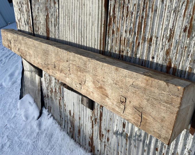 Distressed Fireplace Mantle, Reclaimed Beam Mantel, Rustic Floating ...