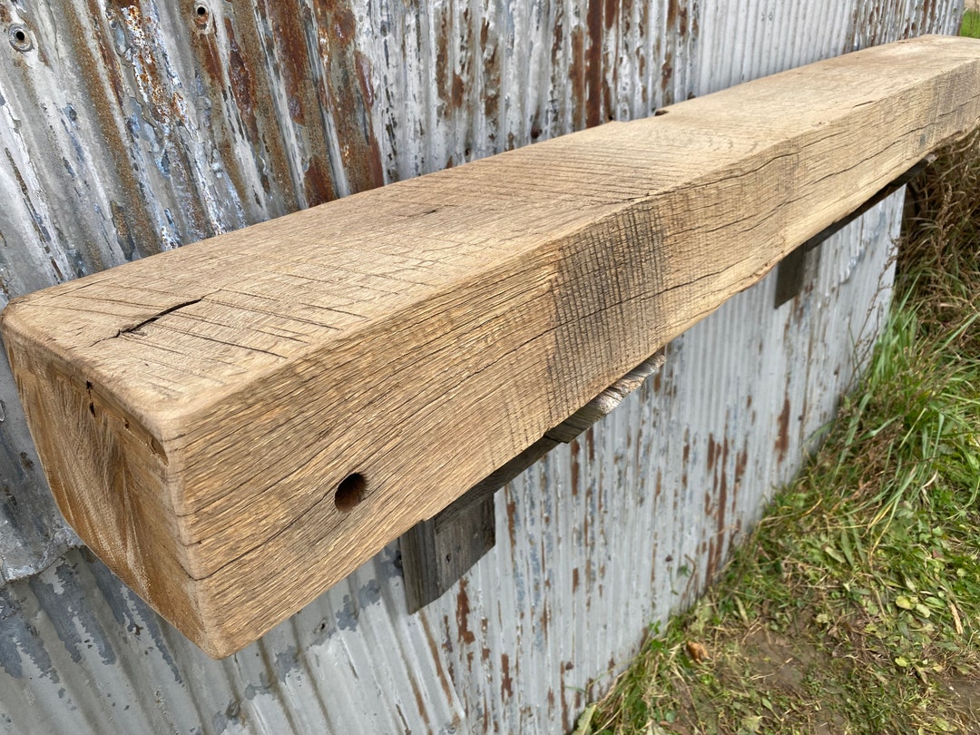 Beam #4906, Rustic Beam Mantel, Sawn Oak, Natural - Etsy